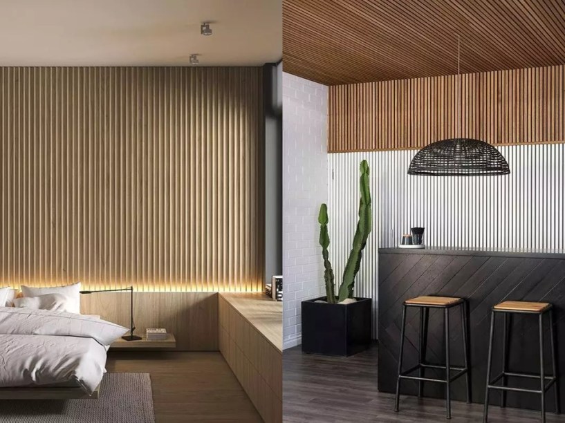 32 ideias de decorações com madeira ripada - OBSiGeN 32 ideias de decorações com madeira ripada - OBSiGeN